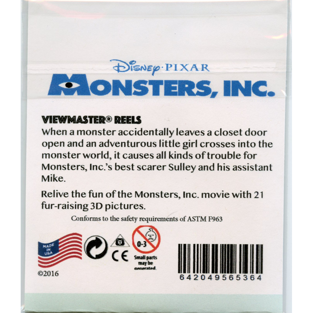 Monsters INC. Scenes from the Movie - View Master 3 Reel Set ...