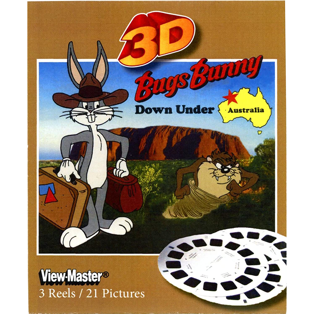 Bugs Bunny Down Under - View-Master 3 reel set - vintage – worldwideslides