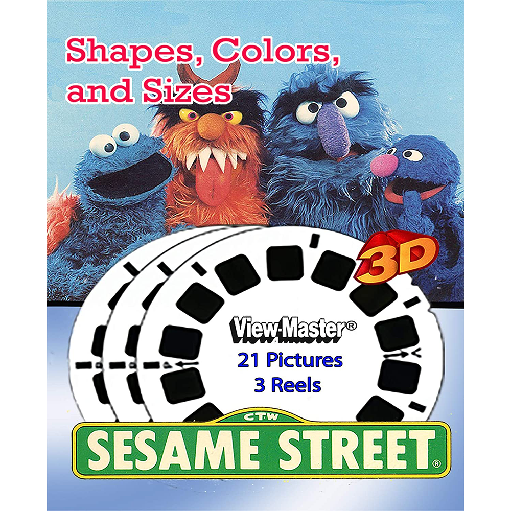 Sesame Shapes, Colors and Sizes - View-Master 3 reel set - vintage ...
