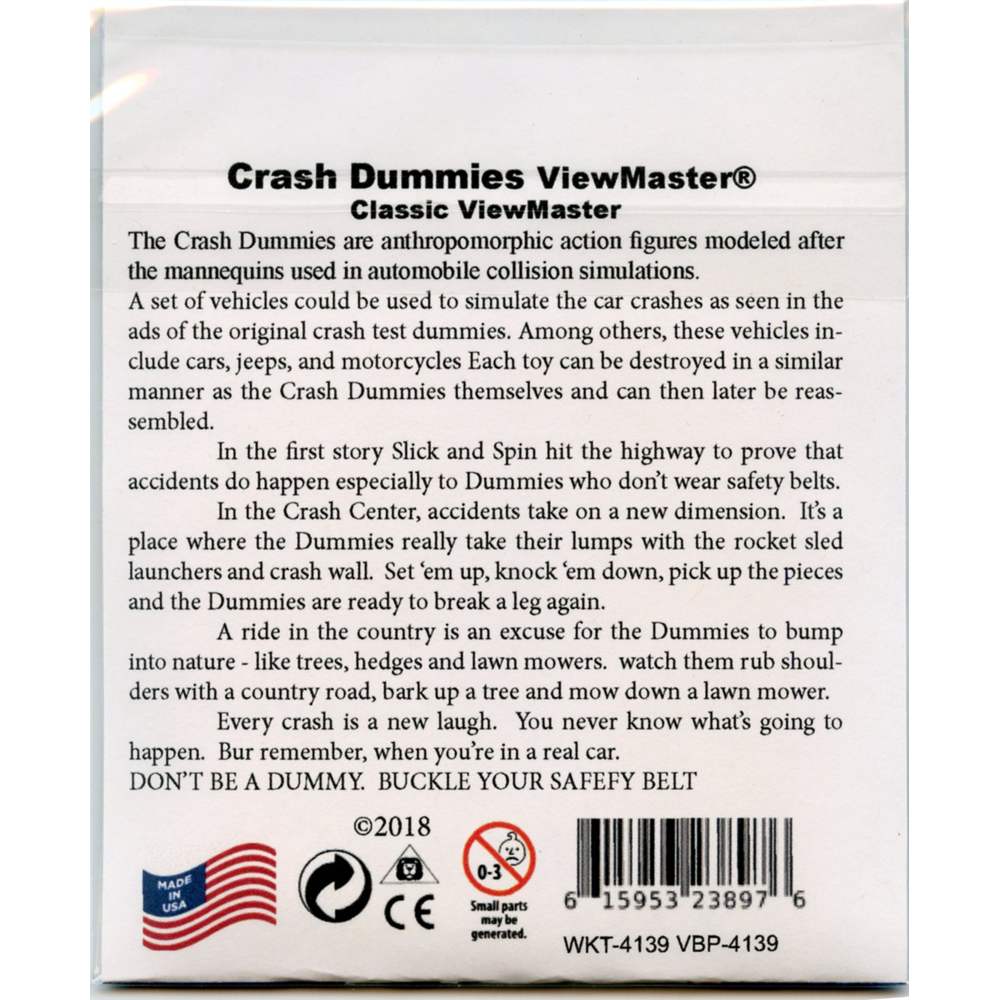 Crash Dummies - Cartoons - View Master 3 Reel Set – worldwideslides