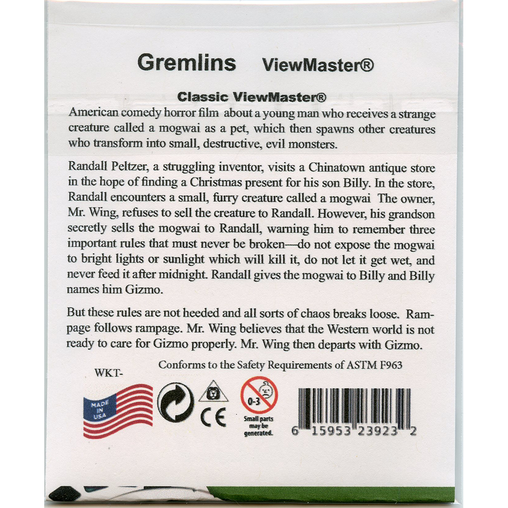 Gremlins - Scenes from the Movie - View Master 3 Reel Set – worldwideslides